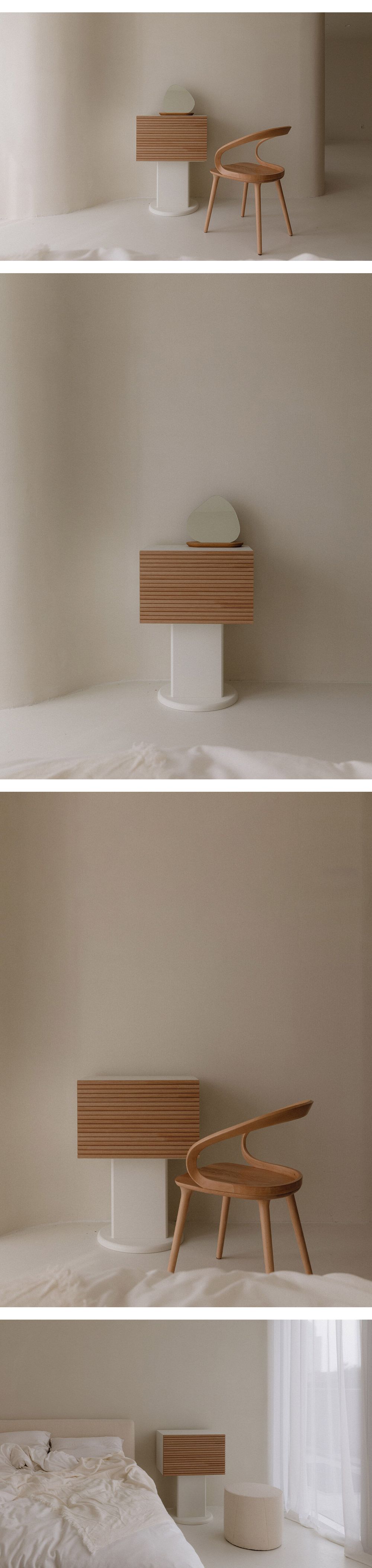 세레스홈 피그먼트 템바보드 수납 화장대 협탁 화이트 오크 - 감도 깊은 취향 셀렉트샵 29CM