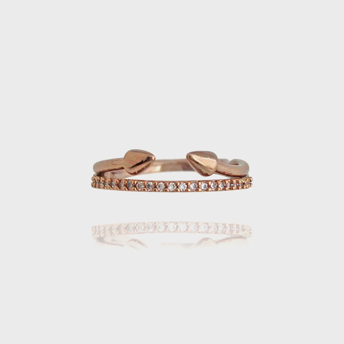 Stud cubic line ring [ 스터드 큐빅 라인 반지 ] - 감도 깊은 취향 셀렉트샵 29CM