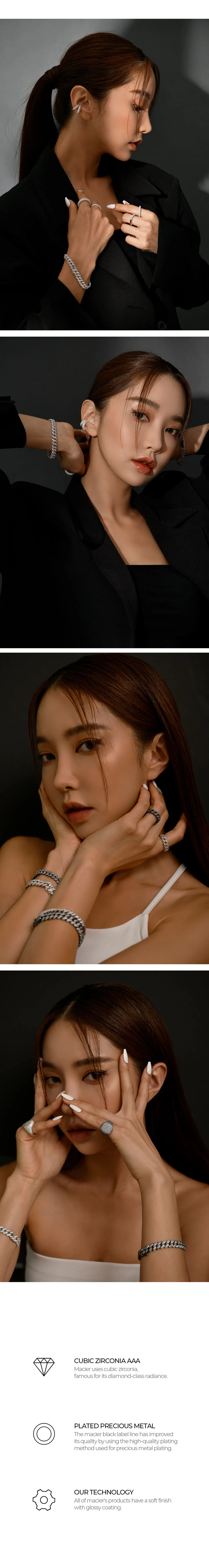 [S925] 파베 쿠반 팔찌 S (실버) - 감도 깊은 취향 셀렉트샵 29CM