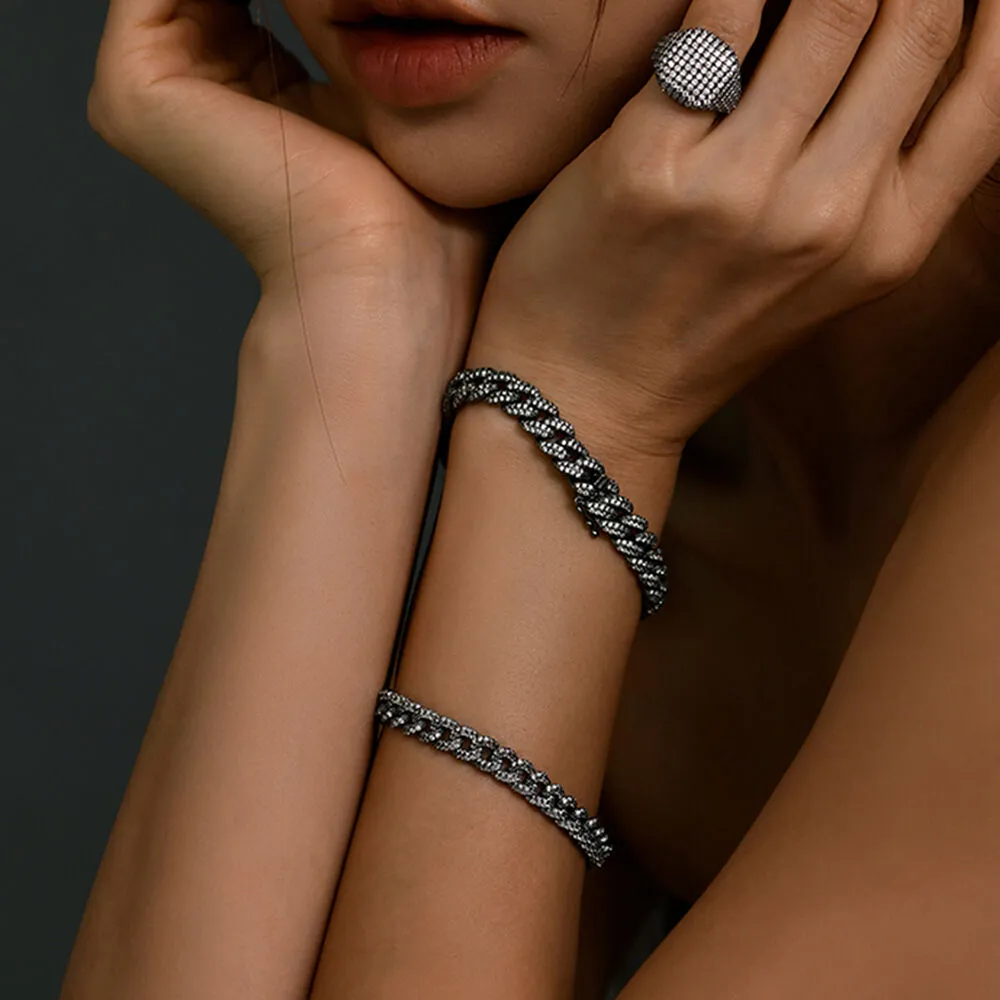 [S925] 파베 쿠반 팔찌 (흑실버) - 감도 깊은 취향 셀렉트샵 29CM