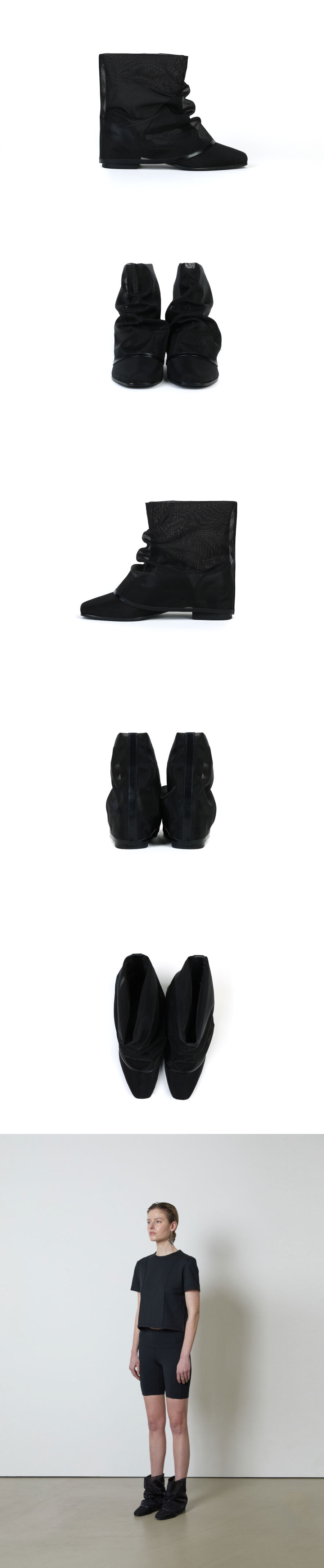 Mesh Wrinkle Boots - 감도 깊은 취향 셀렉트샵 29CM