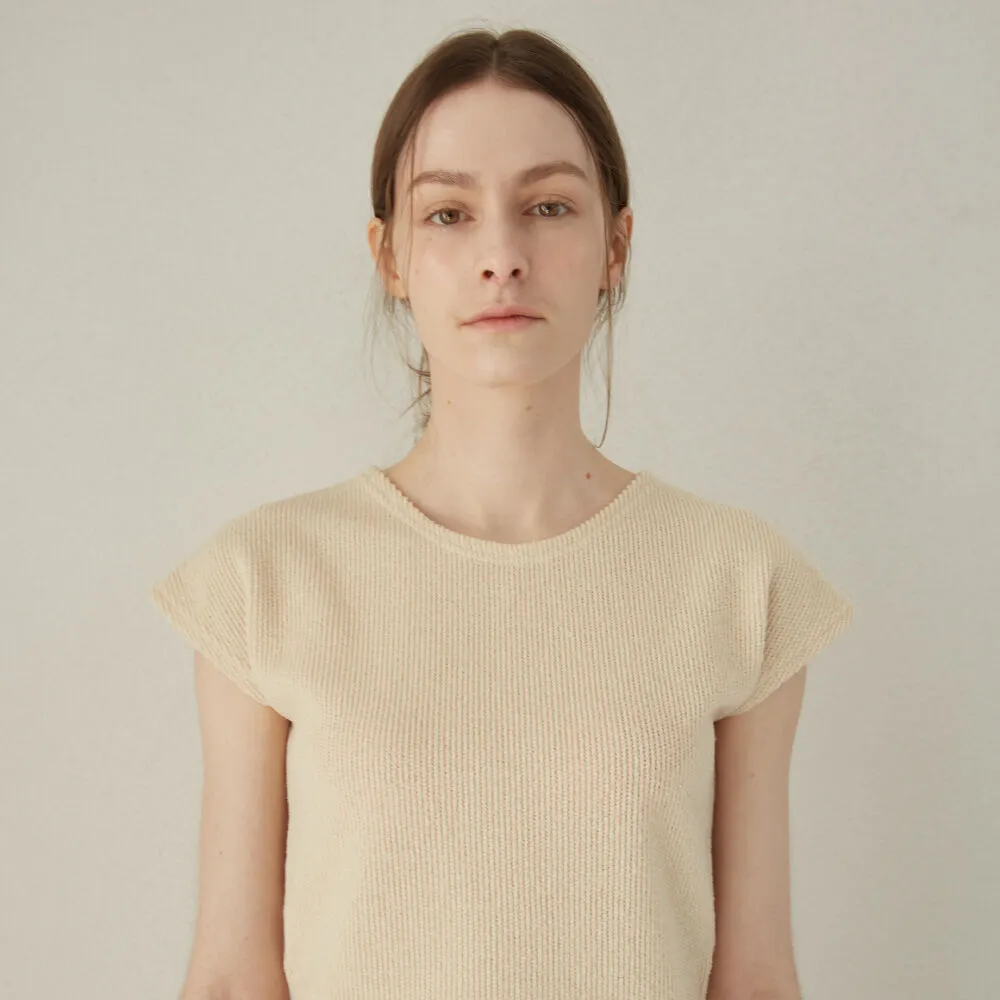 Cap Sleeve Pique Top (Champagne) - 감도 깊은 취향 셀렉트샵 29CM