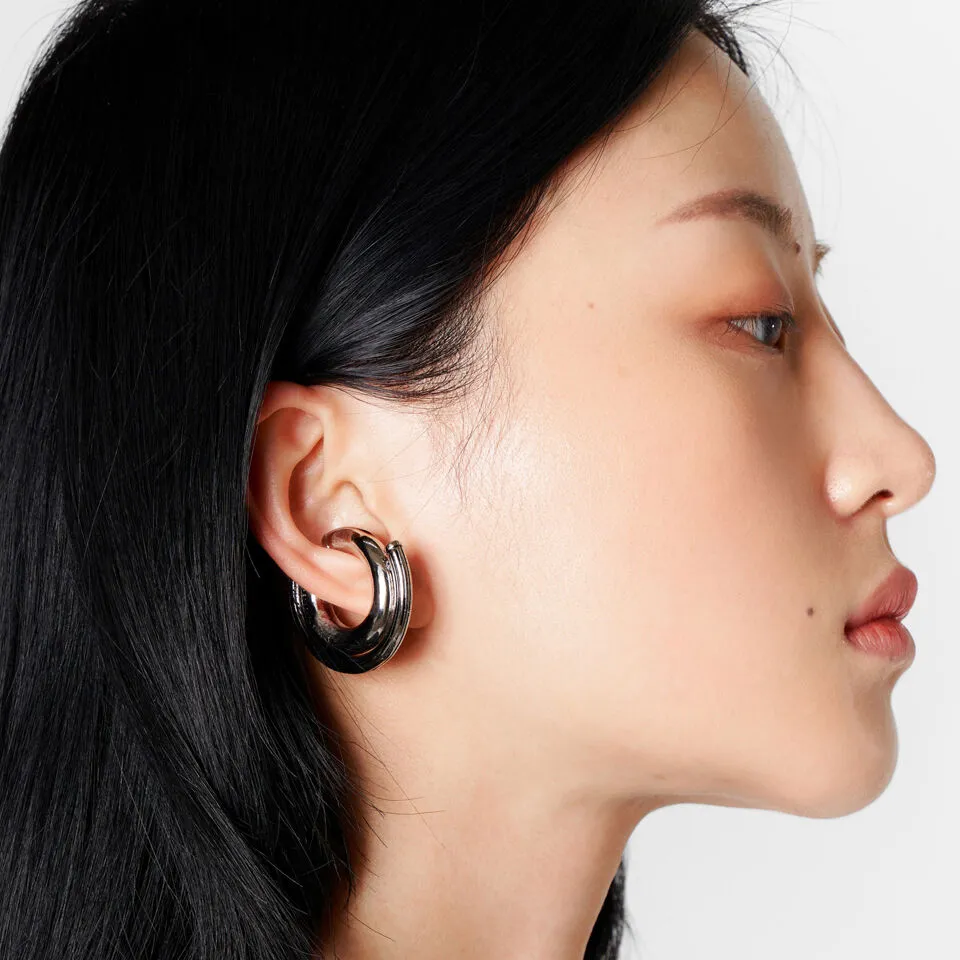 DOUBLED VOLUME EAR-CUFF / SILVER - 감도 깊은 취향 셀렉트샵 29CM