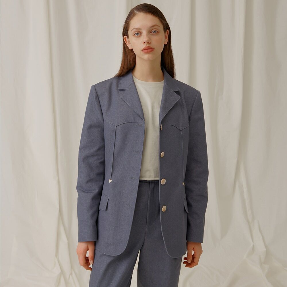 DENIM 4 BUTTON BLAZER (DEEP BLUE) - 감도 깊은 취향 셀렉트샵 29CM