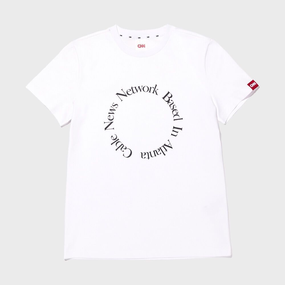 스타일 여성용 CNN 레터링 티셔츠 화이트 CA22STS252WHT - 감도 깊은 취향 셀렉트샵 29CM
