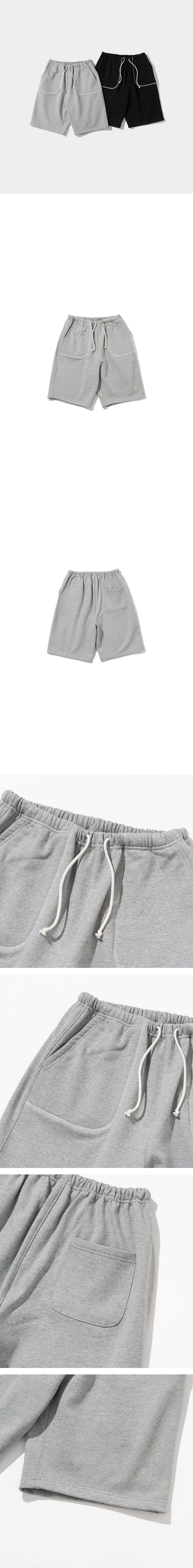 22ss basic sweat half pants 8% melange - 감도 깊은 취향 셀렉트샵 29CM