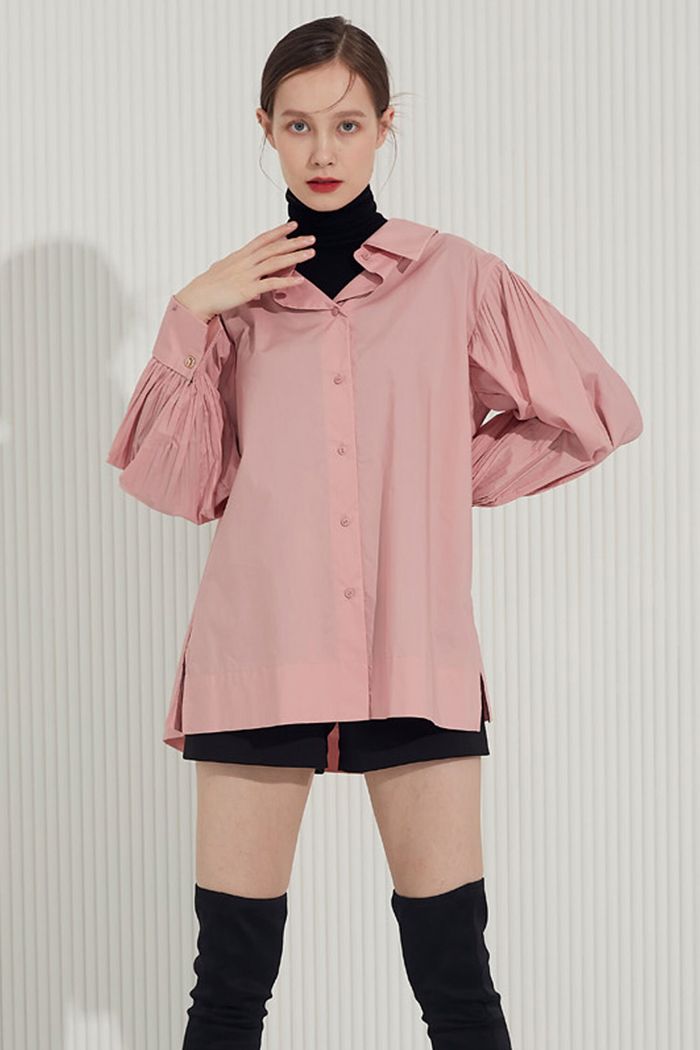 Pleats balloon sleeves shirt in pink - 감도 깊은 취향 셀렉트샵 29CM