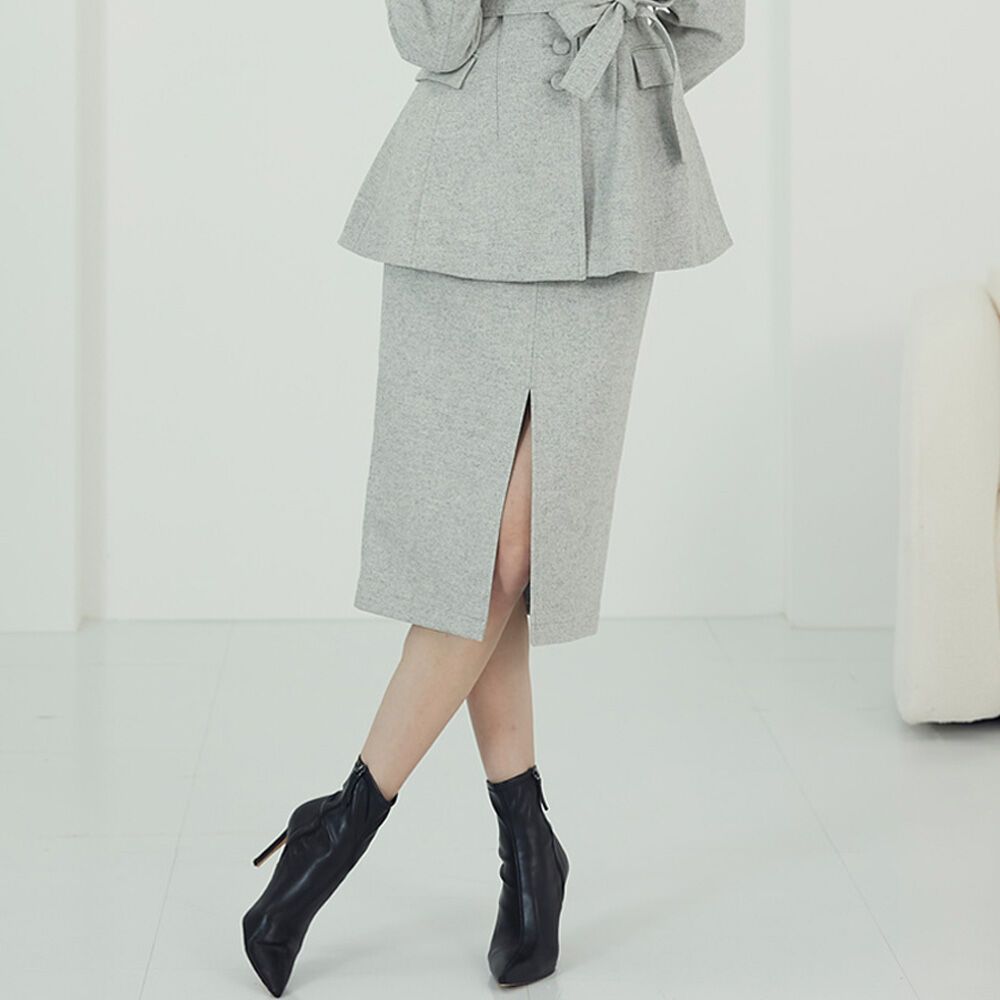 Open front skirt in grey - 감도 깊은 취향 셀렉트샵 29CM