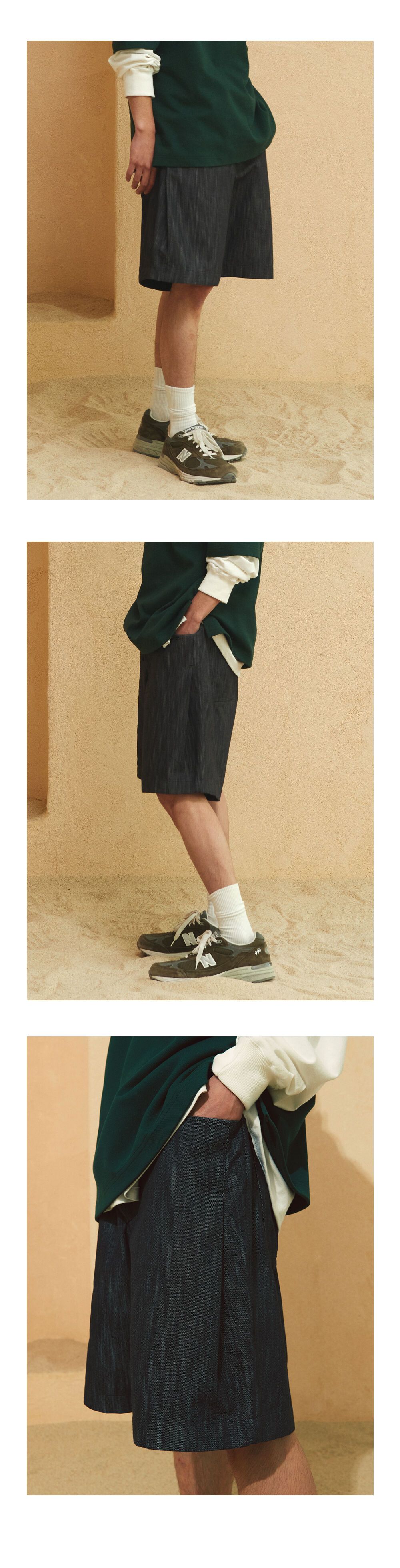 VENICE SIDE TUCK DENIM SHORTS (NON FADE INDIGO) - 감도 깊은 취향 셀렉트샵 29CM