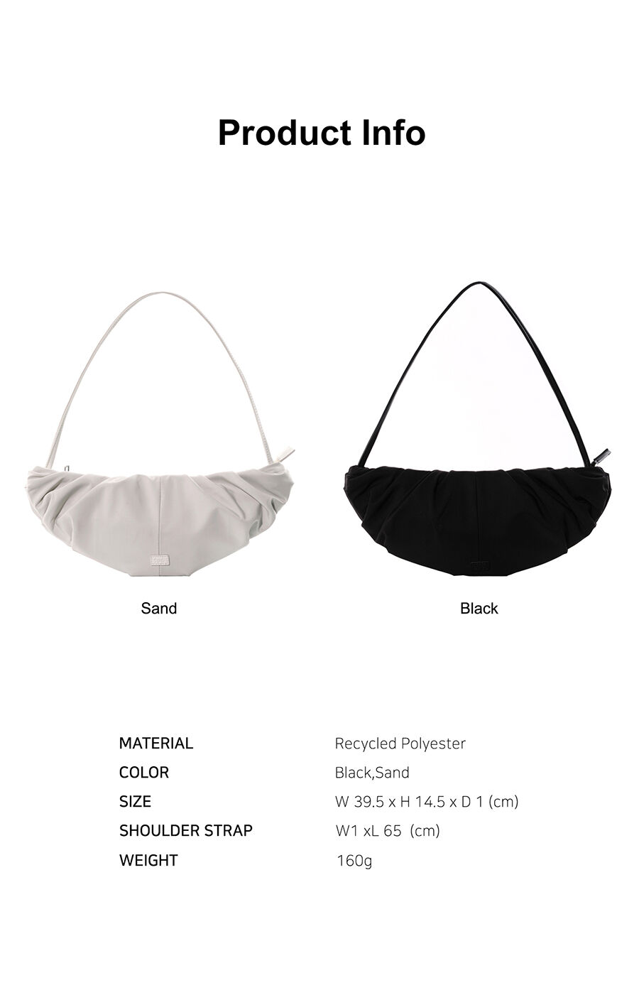 [친환경] CRUNCH BAG_BLACK - 감도 깊은 취향 셀렉트샵 29CM