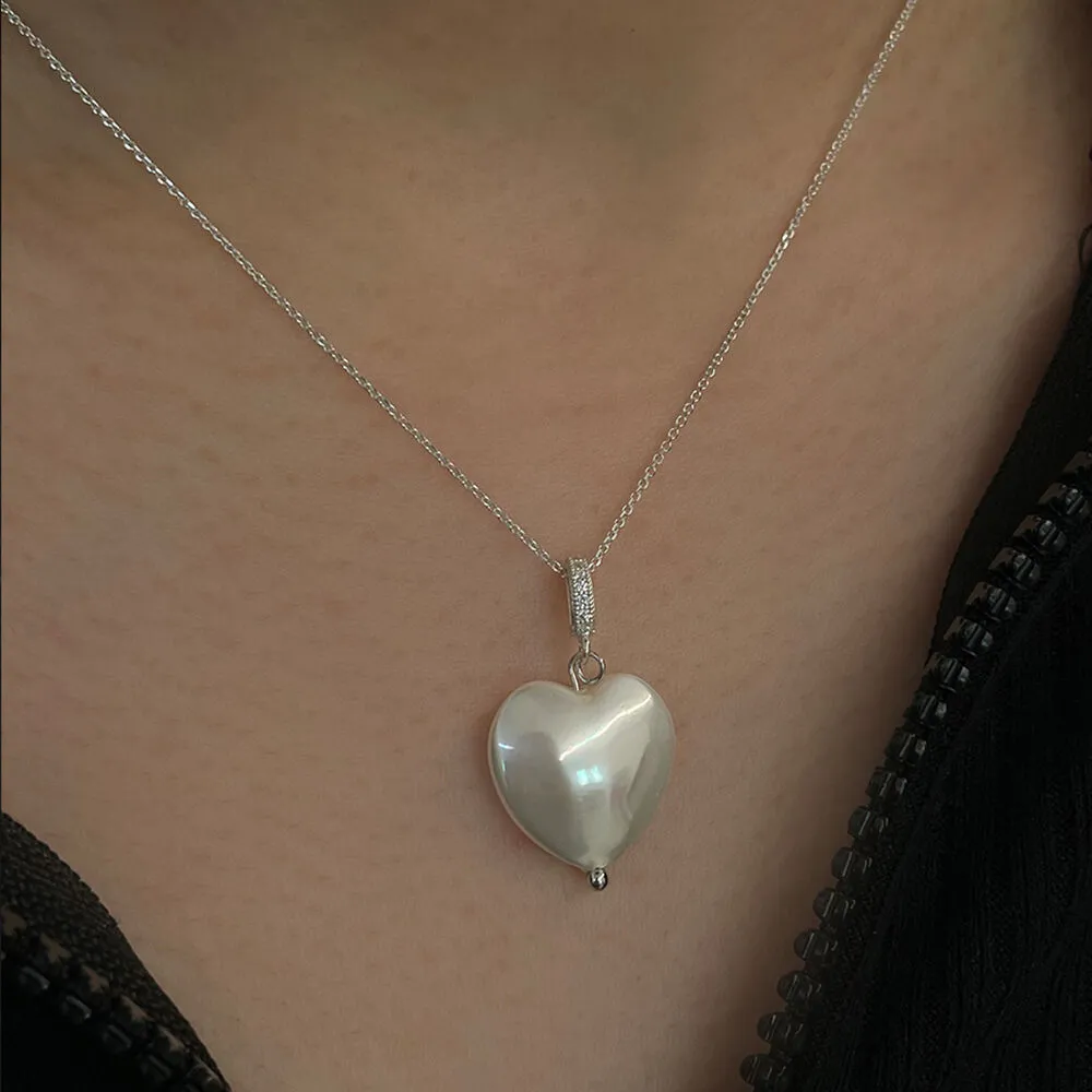 [르세라핌 김채원, 차주영 착용] [SILVER925]BUBBLE HEART NECKLACE - 감도 깊은 취향 셀렉트샵 29CM