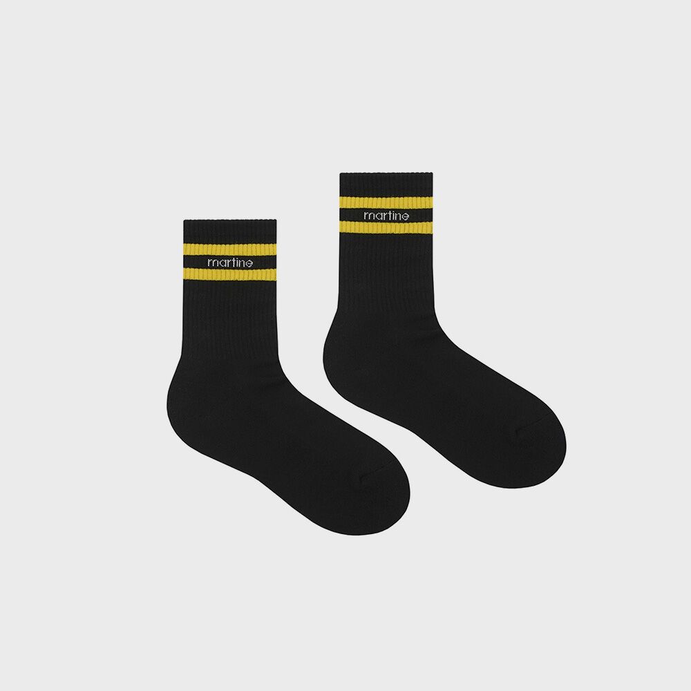 Double Line Point Socks_Black (Men) - 감도 깊은 취향 셀렉트샵 29CM