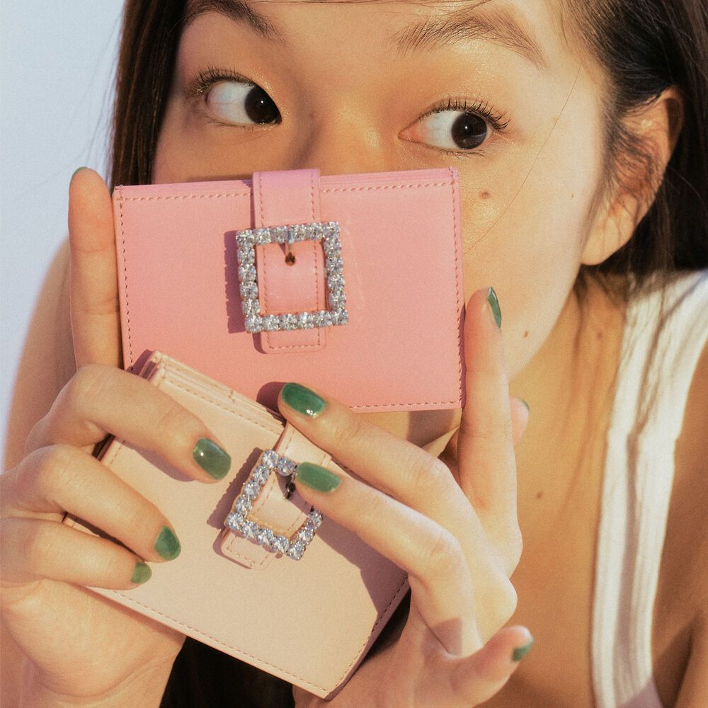 Lady Embellished Card Wallet_Candy Pink - 감도 깊은 취향 셀렉트샵 29CM
