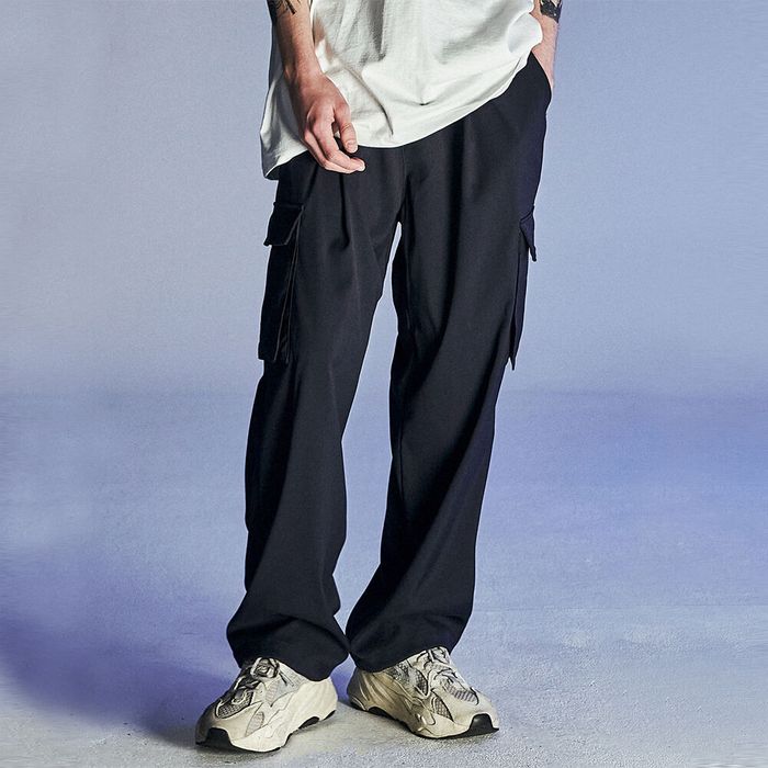 Wide String Cargo Slacks Pants - Navy - 감도 깊은 취향 셀렉트샵 29CM