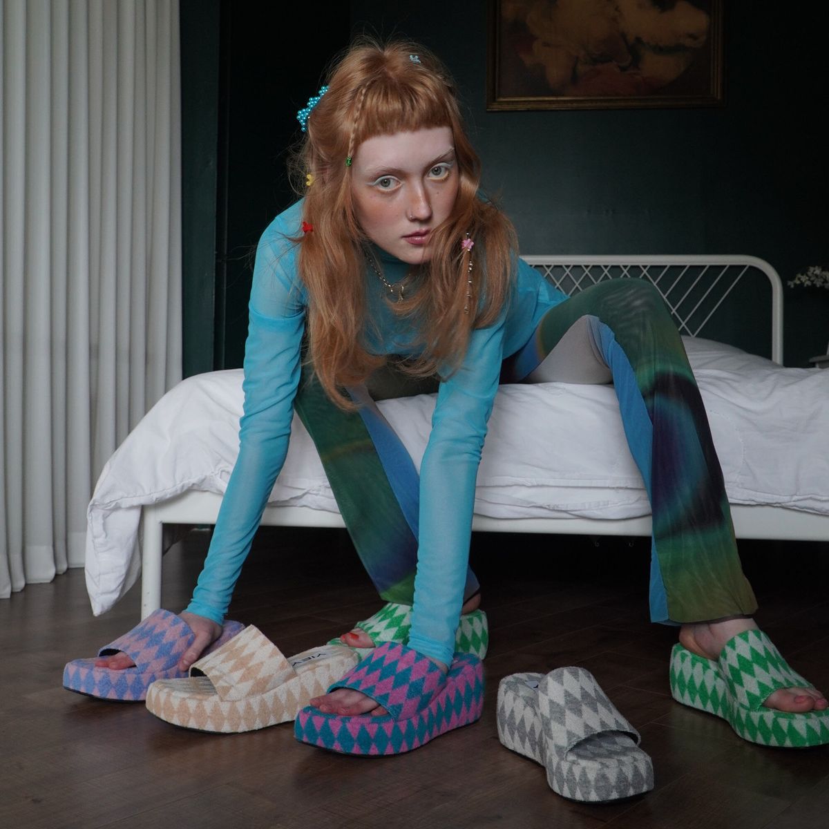 Y.10 Zoey Terry Platform Slides / Y.10-S99 / CLOVER DIAMOND - 감도 깊은 취향 ...