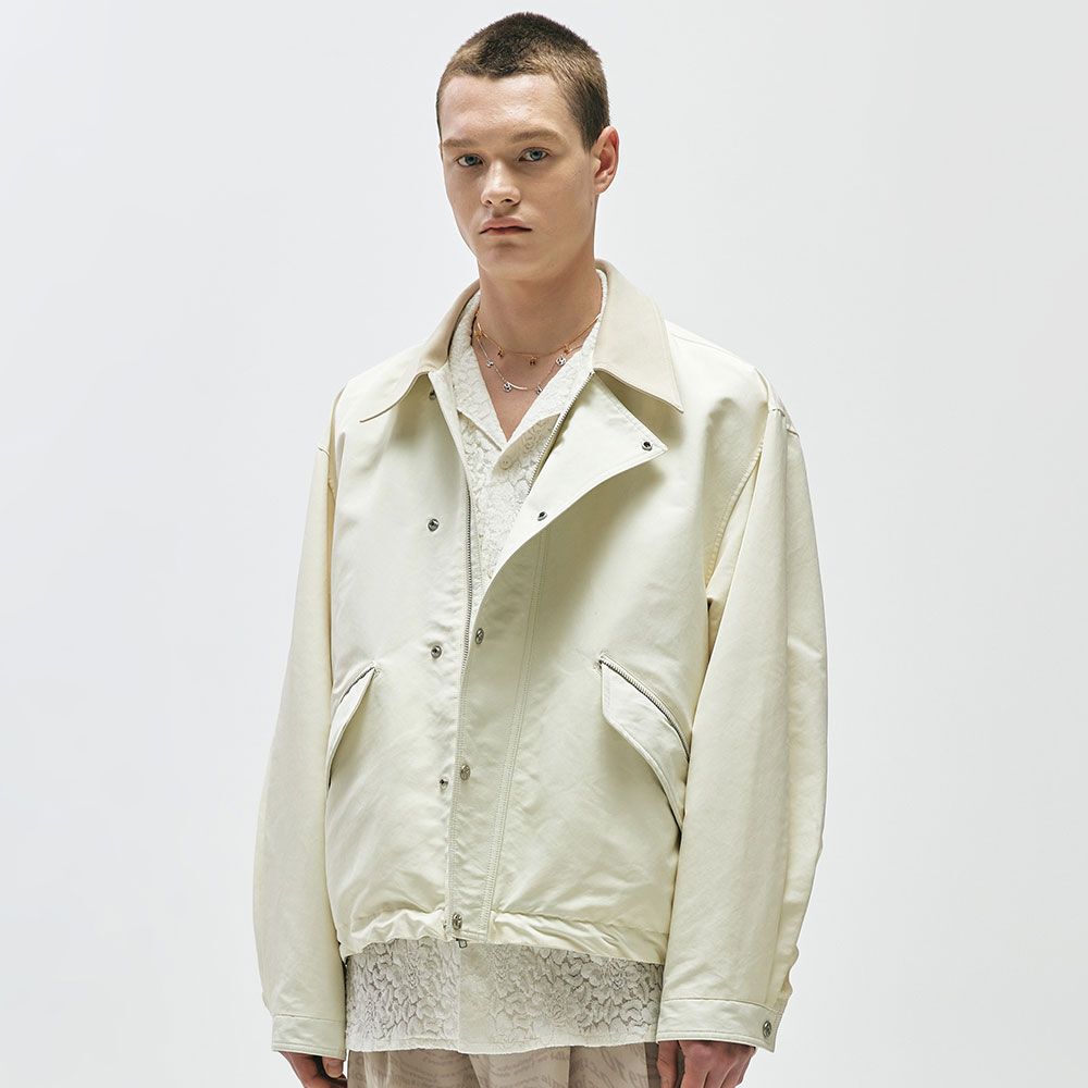 오버핏 크롭 블루종 자켓 아이보리 - 감도 깊은 취향 셀렉트샵 29CM