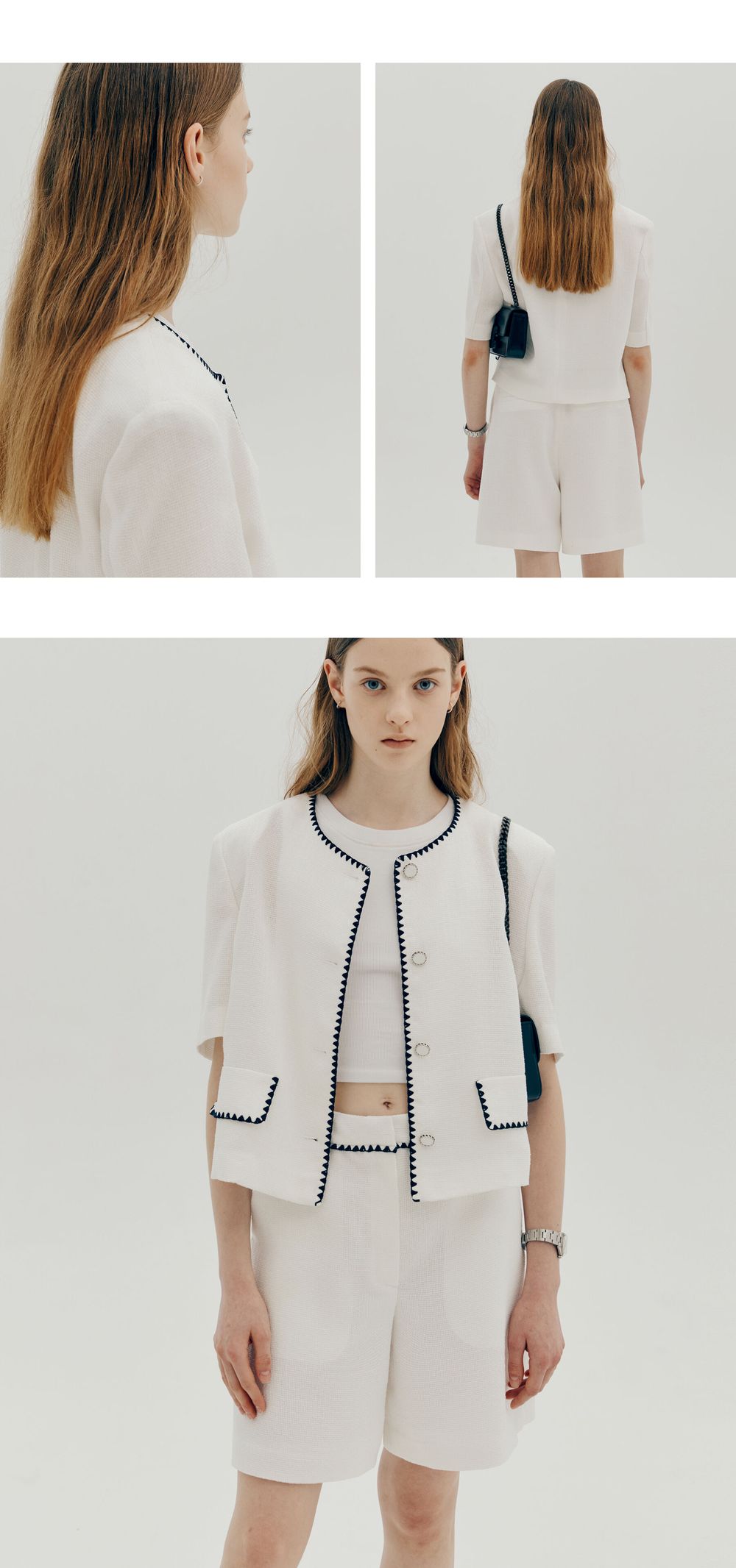 Tweed embroidery jacket - White - 감도 깊은 취향 셀렉트샵 29CM