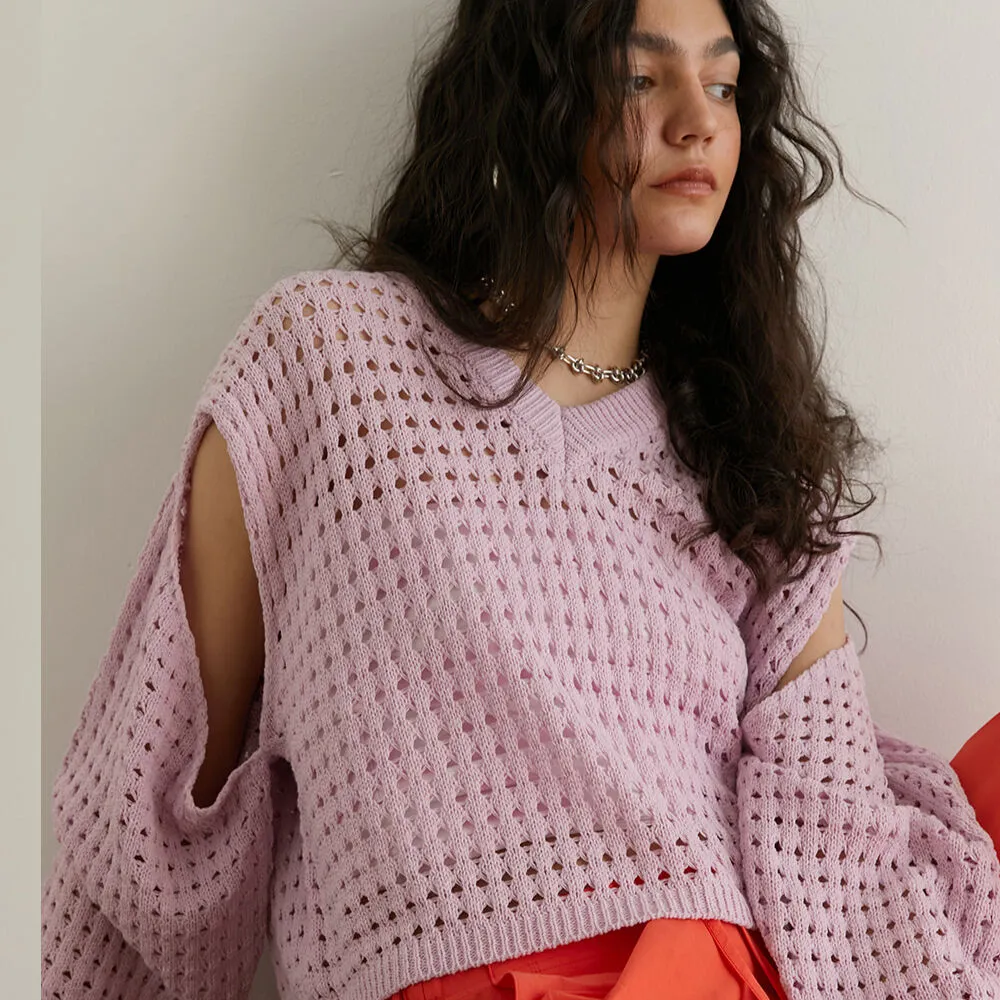 Honey Net Cut-out Knit / Pink - 감도 깊은 취향 셀렉트샵 29CM