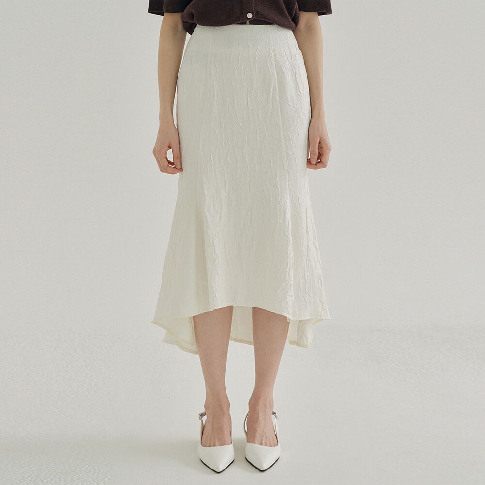 FJD WRINKLE PANEL LONG SKIRT IVORY - 감도 깊은 취향 셀렉트샵 29CM