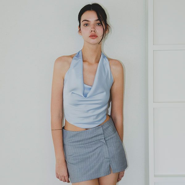 Draping Halter Top (blue) - 감도 깊은 취향 셀렉트샵 29CM