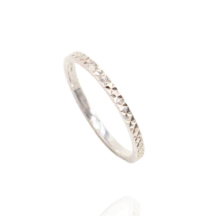 Pyramid Texture Silver Ring Ir193 [Silver] - 감도 깊은 취향 셀렉트샵 29CM