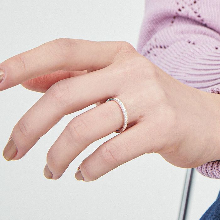 Pyramid Texture Silver Ring Ir193 [Silver] - 감도 깊은 취향 셀렉트샵 29CM