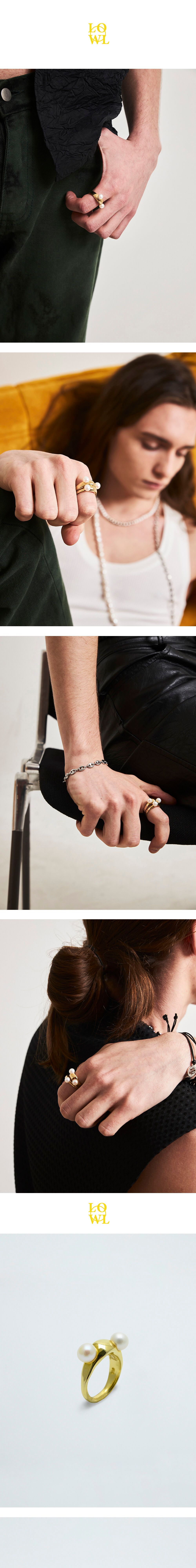 Gold double pearl ring - 감도 깊은 취향 셀렉트샵 29CM
