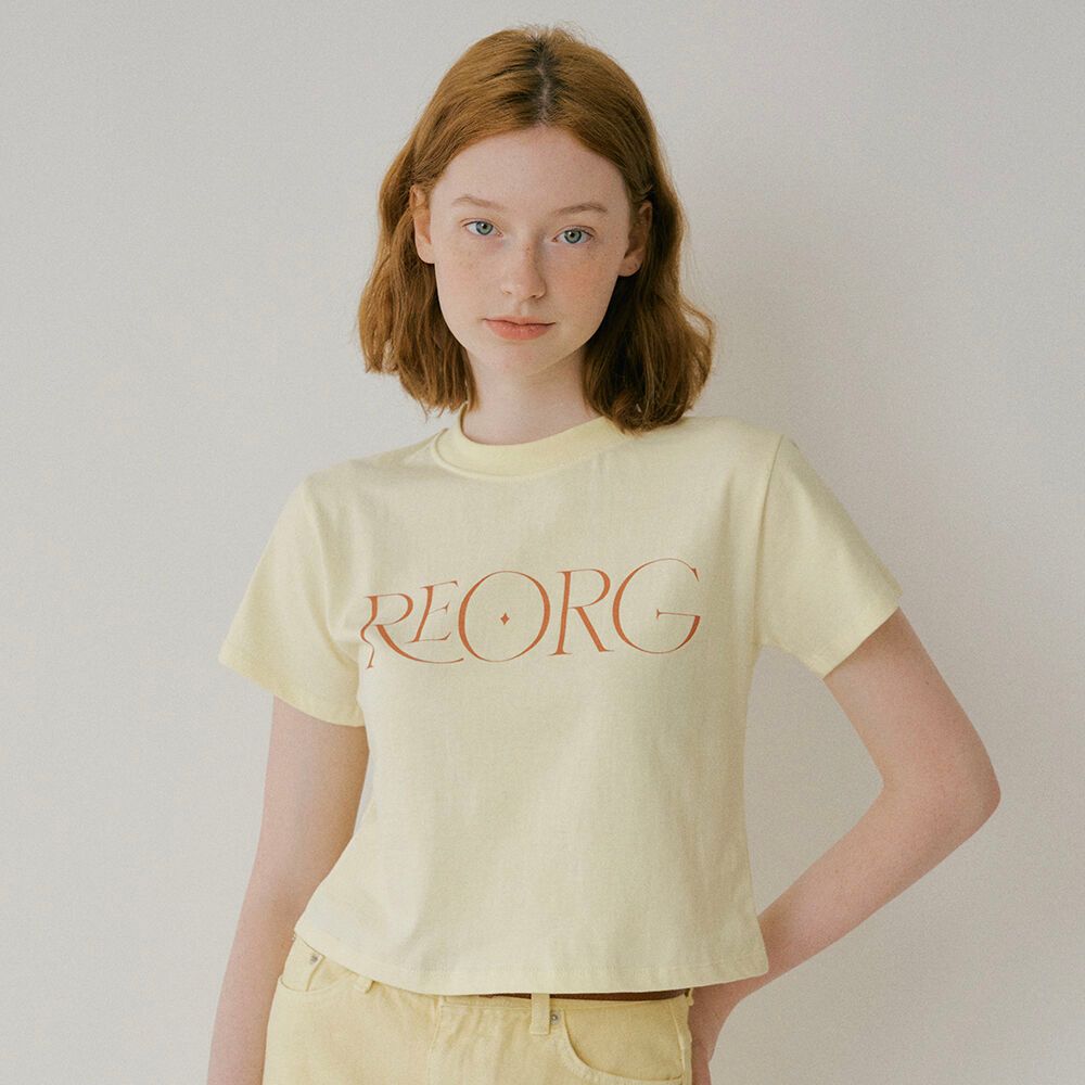 PIC REORG SPARKLE CROP T-SHIRTS LIGHT YELLOW - 감도 깊은 취향 셀렉트샵 29CM