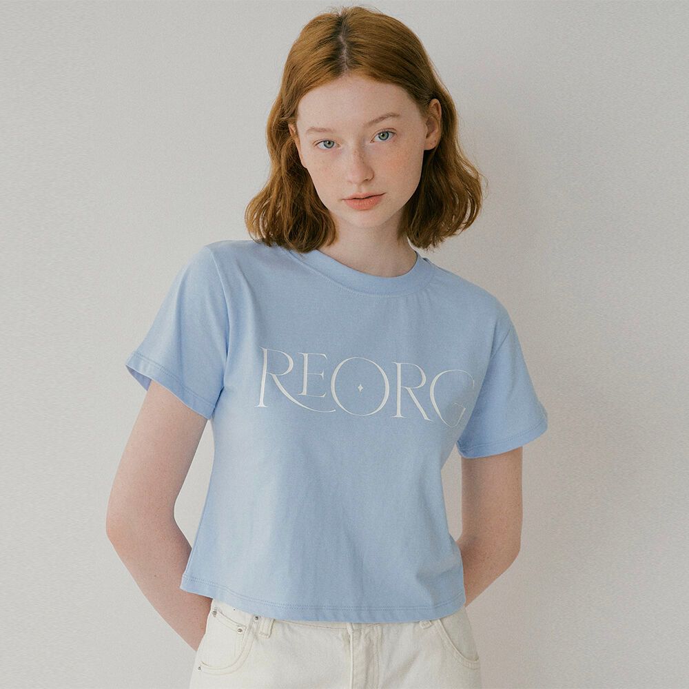 PIC REORG SPARKLE CROP T-SHIRTS SKY BLUE - 감도 깊은 취향 셀렉트샵 29CM