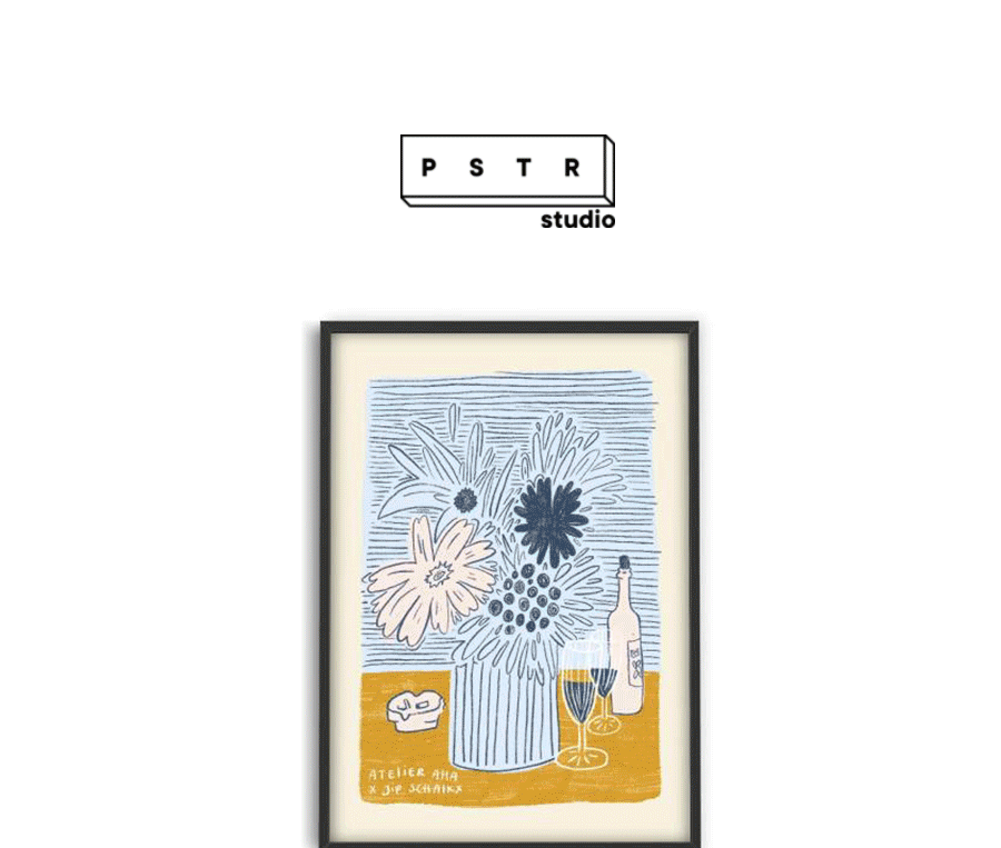 [PSTR 스튜디오] 와인과 꽃 Wine and Flowers 50x70 [프레임포함가] - 감도 깊은 취향 셀렉트샵 29CM