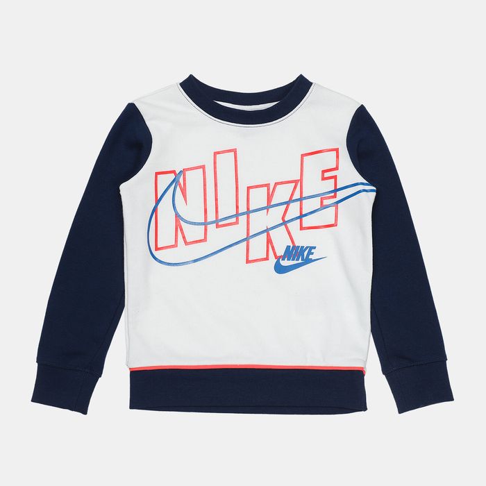 나이키 키즈 컬러 블록 네이비 긴소매 긴바지 세트 86H470-U9J - 감도 깊은 취향 셀렉트샵 29CM