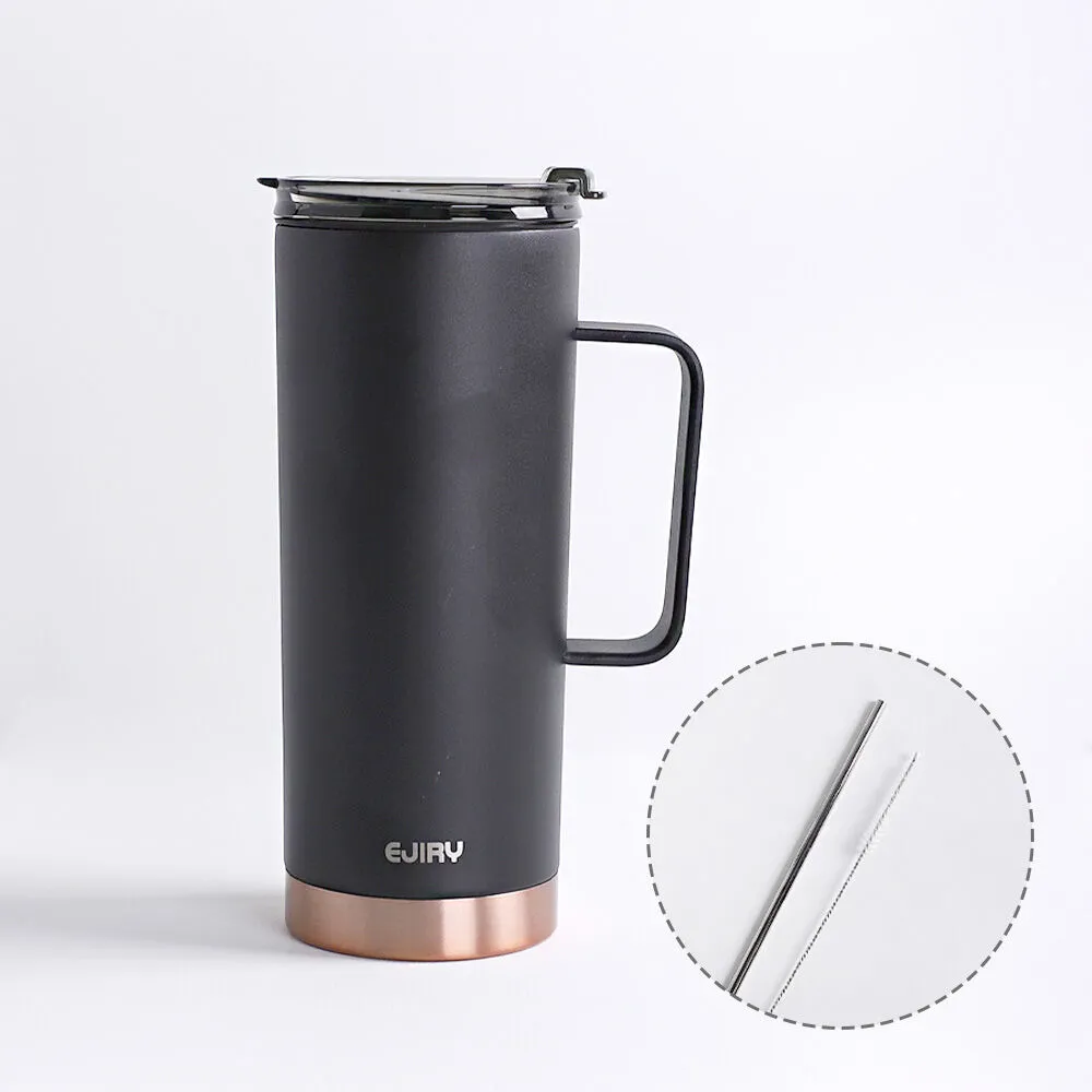 블랑 손잡이 텀블러 600ml 매트블랙(빨대+청소솔 증정) - 감도 깊은 취향 셀렉트샵 29CM