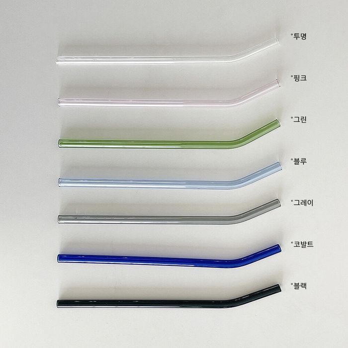 내열유리빨대 커피 스무디 에이드 투명 스트로우 제로웨이스트 감도 깊은 취향 셀렉트샵 29cm