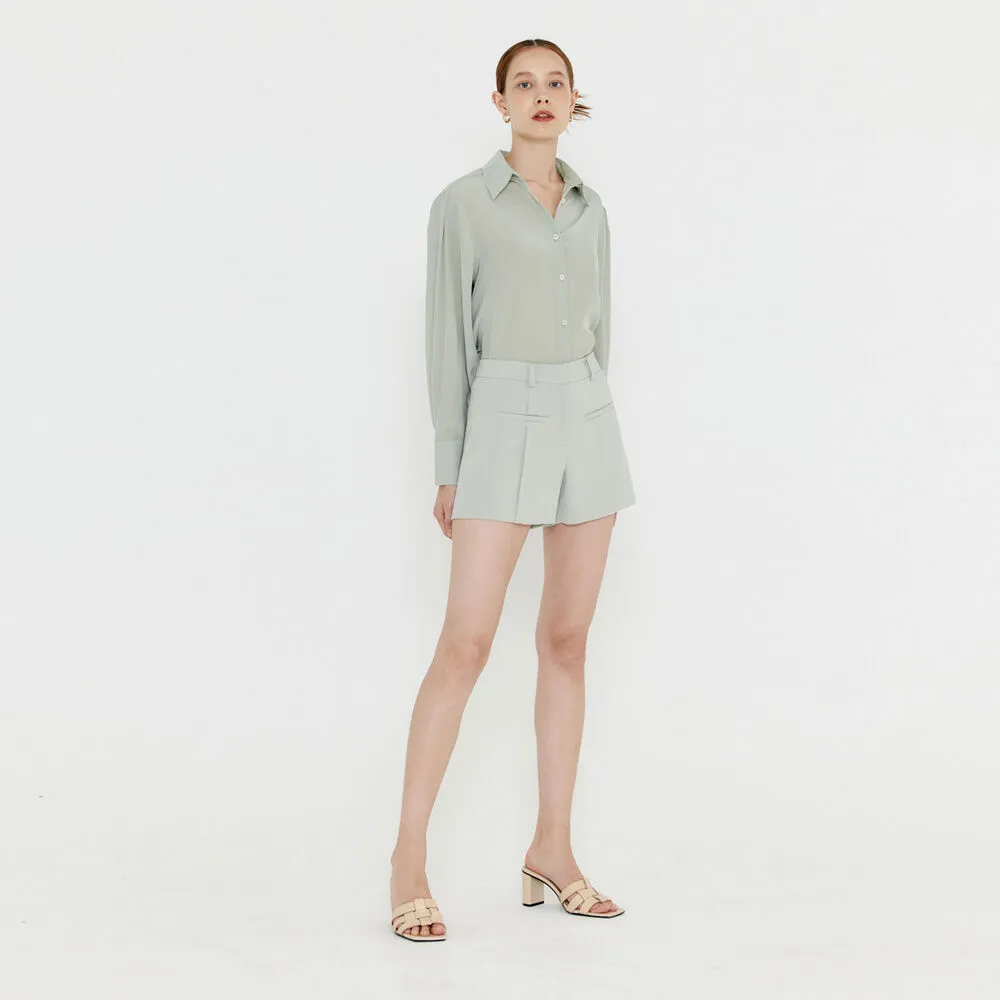 WIDE PIN-TUCK SHORTS-SAGE - 감도 깊은 취향 셀렉트샵 29CM
