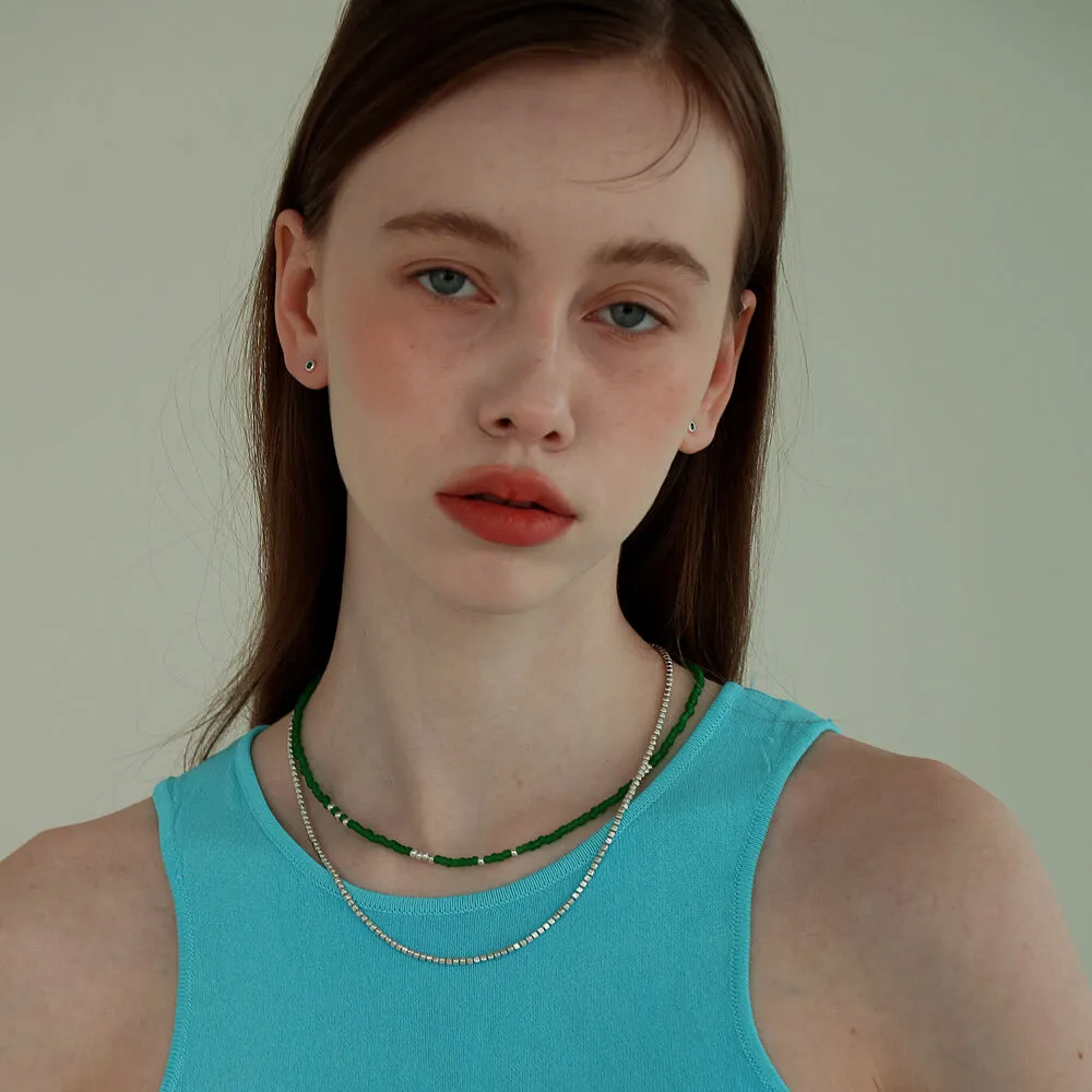 [실버925] green beads necklace - 감도 깊은 취향 셀렉트샵 29CM
