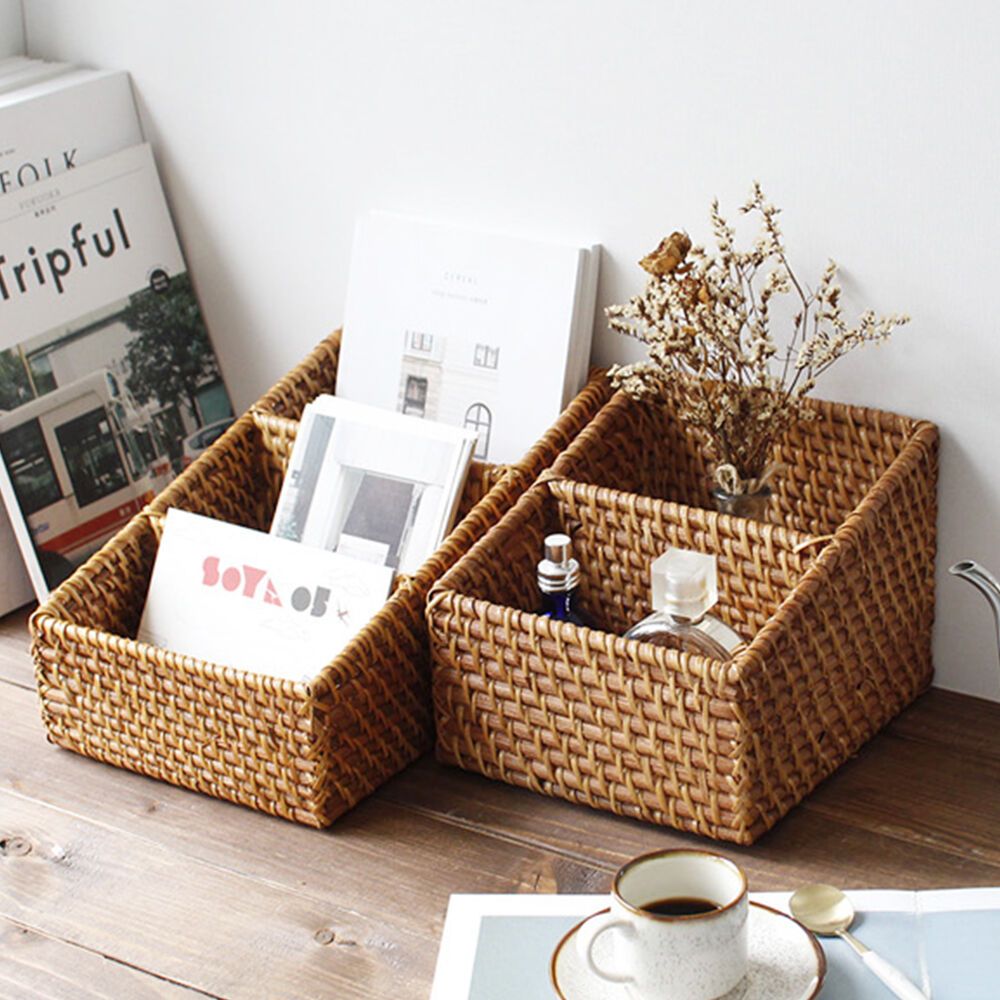 라탄 소품 정리함 (2size) - 감도 깊은 취향 셀렉트샵 29CM