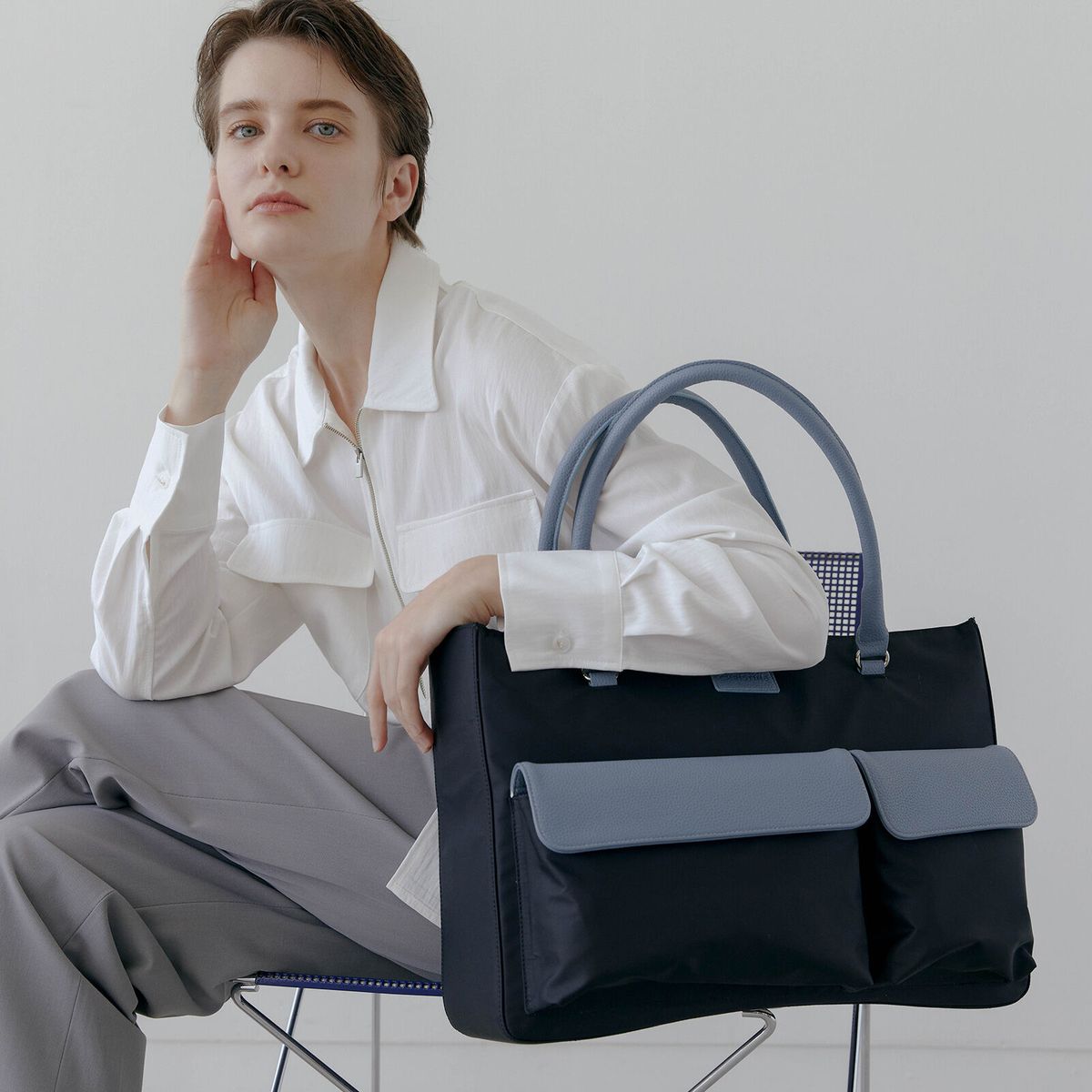 TWO POCKET BAG(BLACK BLUE) - 감도 깊은 취향 셀렉트샵 29CM