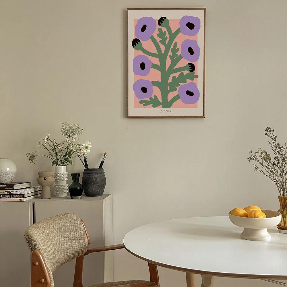 [THE POSTER CLUB] 보라 양귀비 PURPLE POPPIES 50X70 [프레임포함가] - 감도 깊은 취향 셀렉트샵 29CM