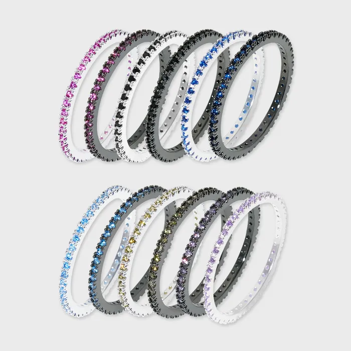 [S925] 1MM 테니스 반지 컬렉션_12color - 감도 깊은 취향 셀렉트샵 29CM