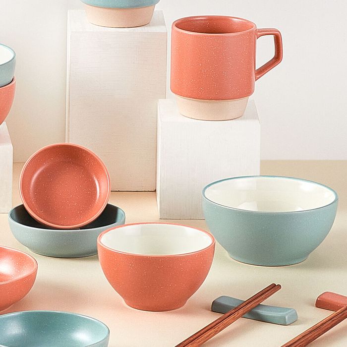 코타컬러 디너세트 12P_모닝블루/이브닝코랄 - 감도 깊은 취향 셀렉트샵 29CM