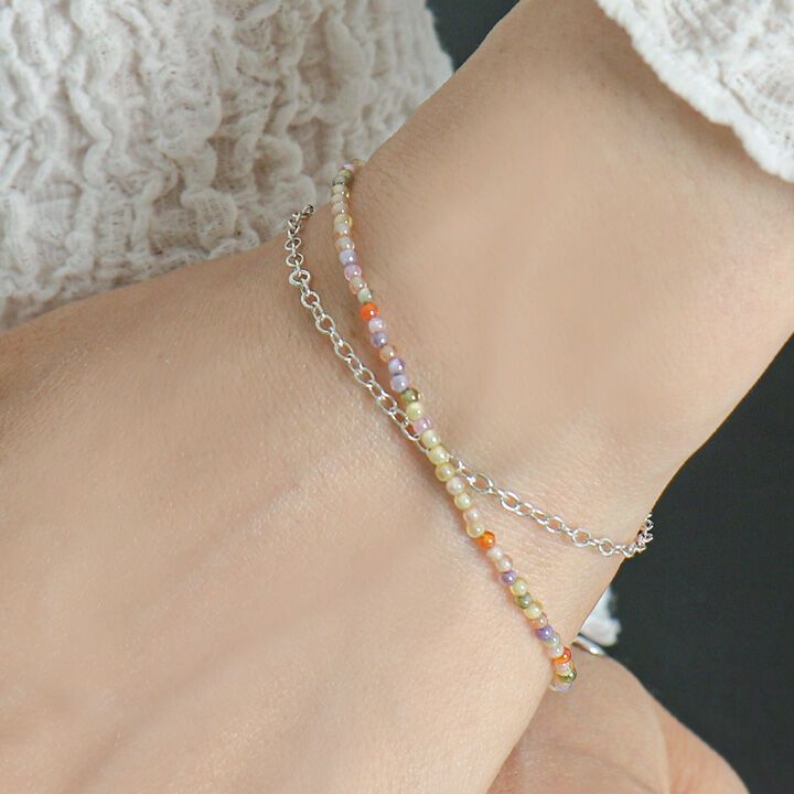 Wrapping Rainbow zircon Silver Bracelet Ib234 [Silver] - 감도 깊은 취향 셀렉트샵 29CM