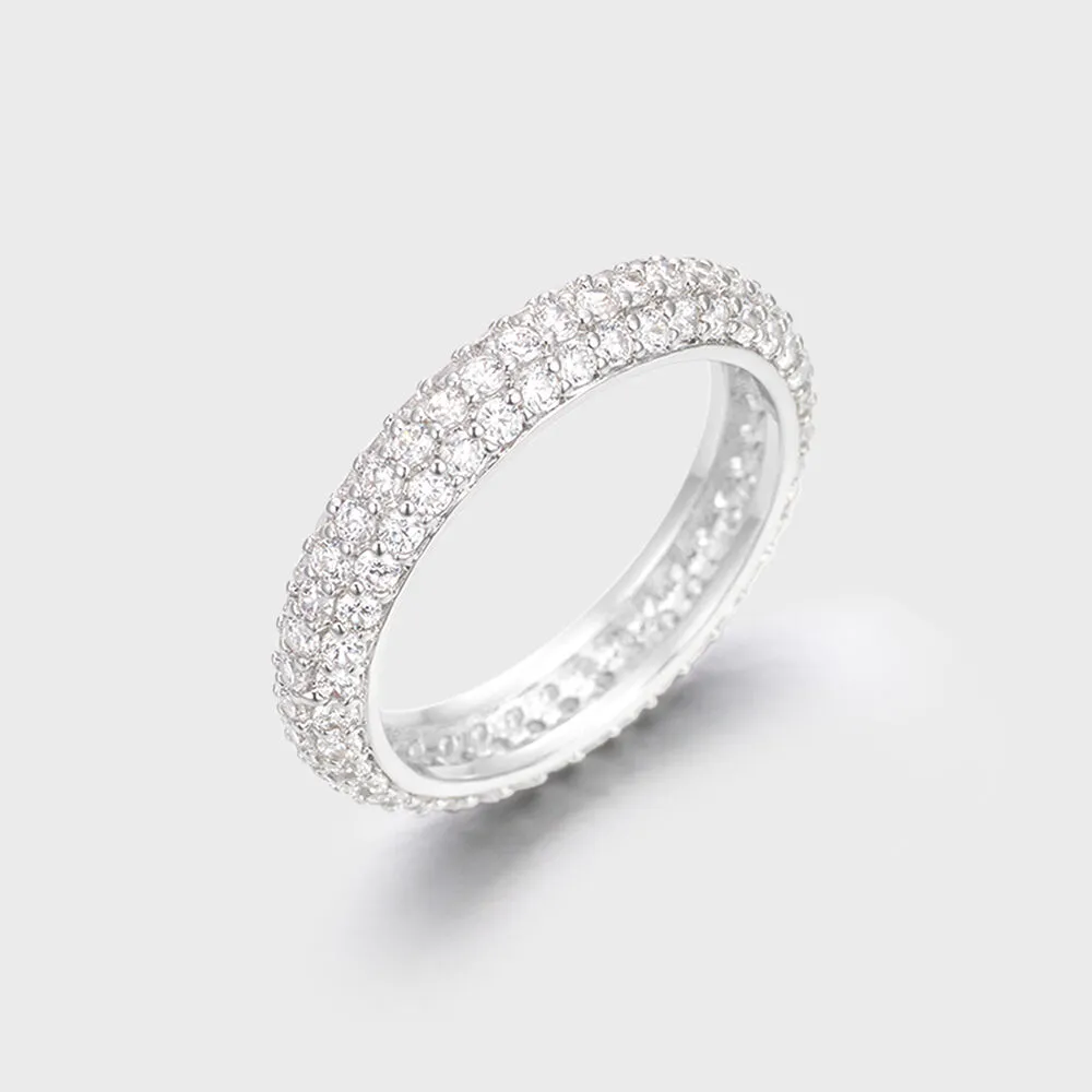 레인드랍 라운드 파베 이터니티 반지 [S925] - 감도 깊은 취향 셀렉트샵 29CM