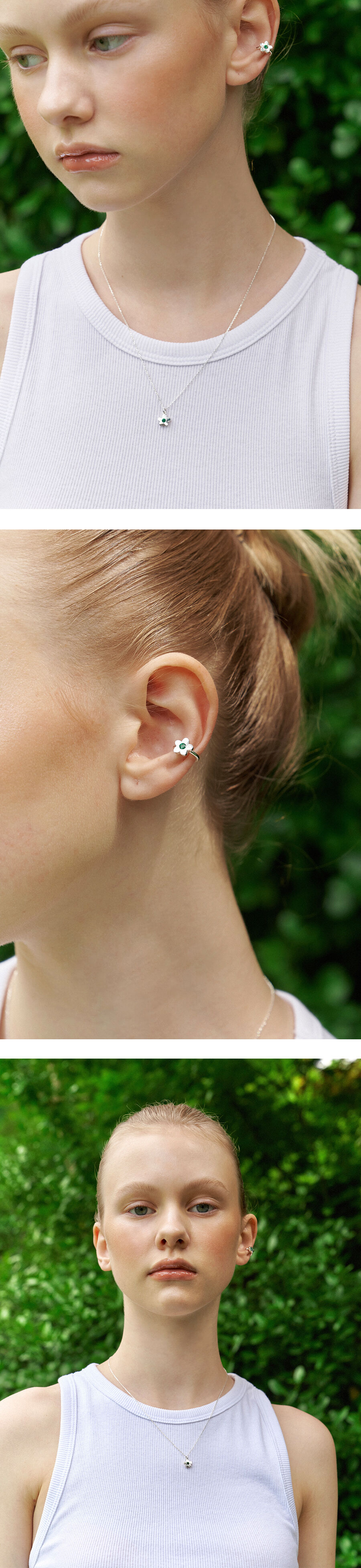 Flower Cubic Earcuff (4color) - 감도 깊은 취향 셀렉트샵 29CM