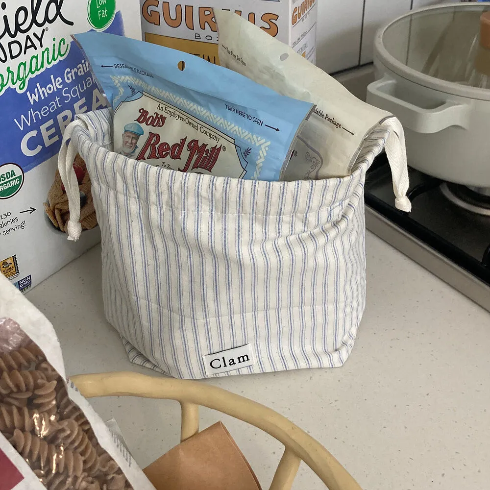 Clam string pouch _ Blue stripe - 감도 깊은 취향 셀렉트샵 29CM