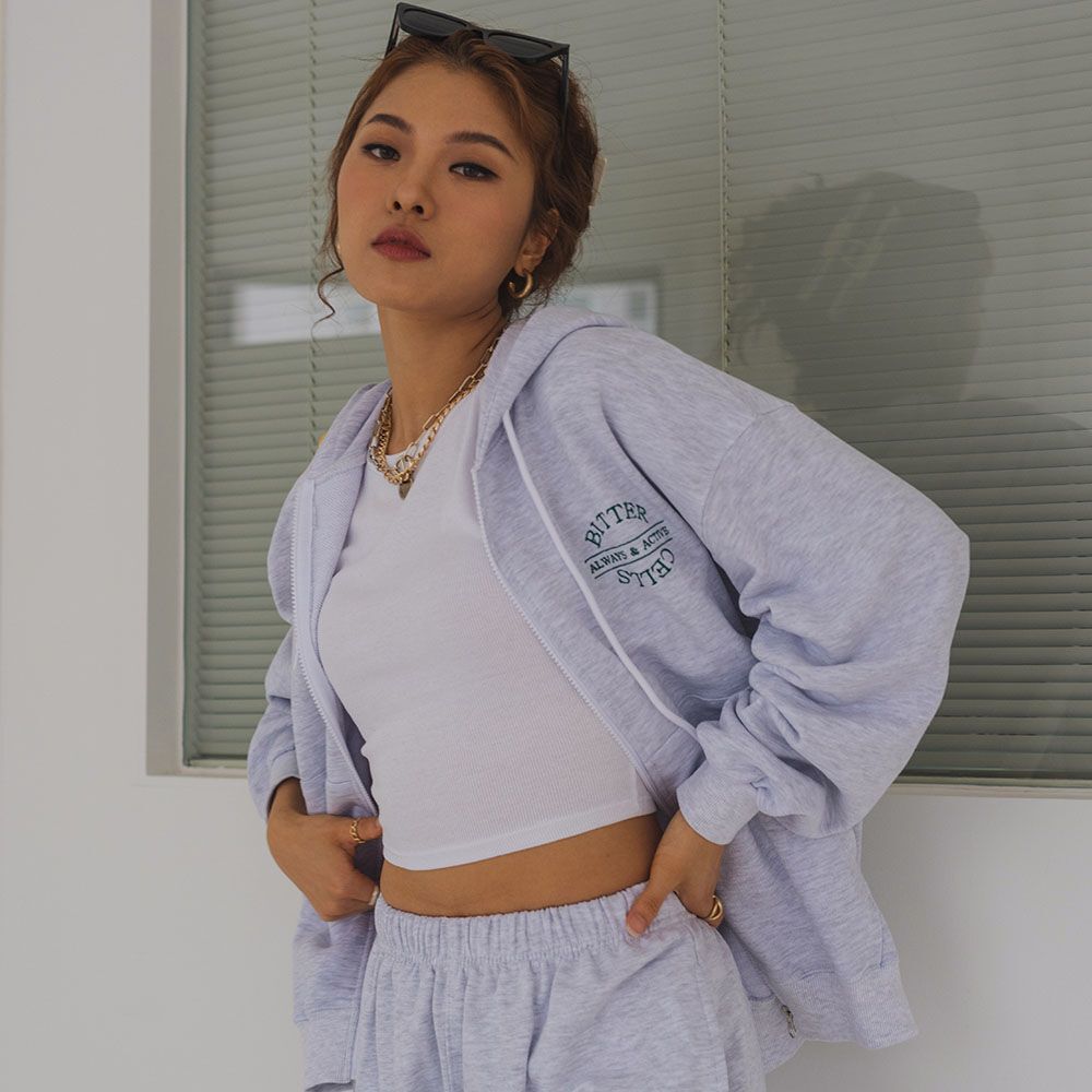 Basic Hood Zip Up-White Grey - 감도 깊은 취향 셀렉트샵 29CM