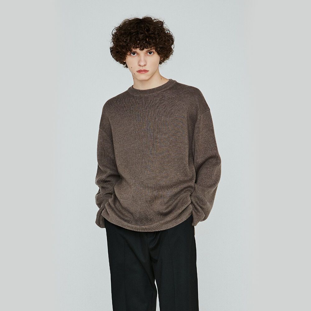22FW 미니멀 세미오버 니트 [브라운] - 감도 깊은 취향 셀렉트샵 29CM