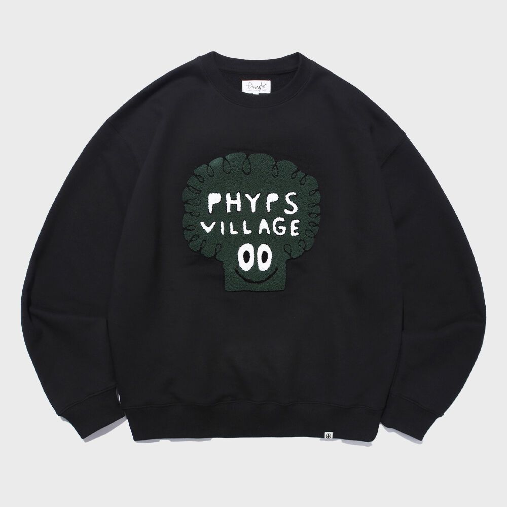 PHYPS® X SUHSUHYUN PHYPS VILLAGE CREWNECK BLACK - 감도 깊은 취향 셀렉트샵 29CM