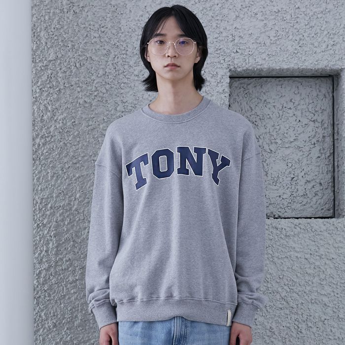 토니 2도 나염 로고 맨투맨 멜란지 그레이 - 감도 깊은 취향 셀렉트샵 29CM