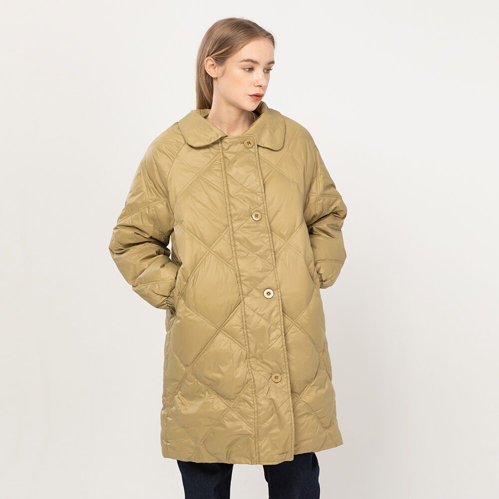 Round collar long down padding - Olive green - 감도 깊은 취향 셀렉트샵 29CM