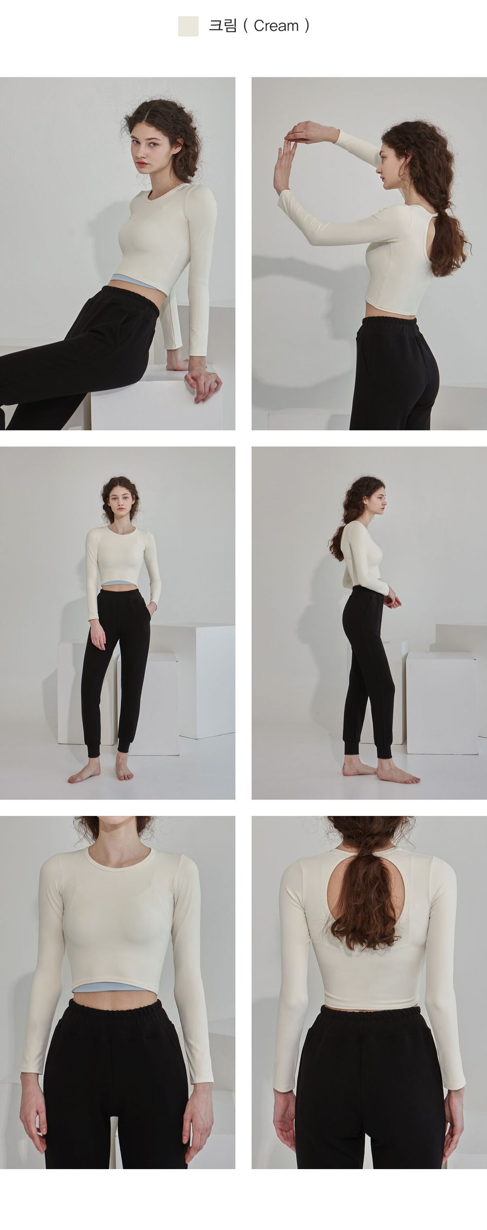 여성 요가복 DEVI-T0080-페일민트 필라테스 브리지 홀 크롭티 - 감도 깊은 취향 셀렉트샵 29CM